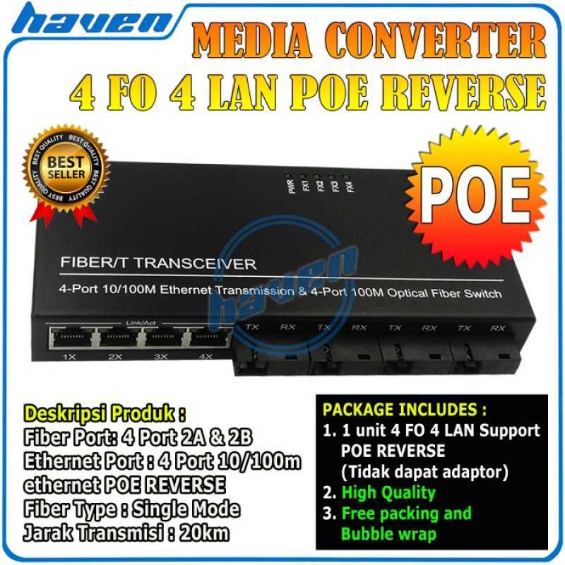 Jual Switch Fiber Optik Ethernet Fiber Switch Media Converter 4 Fo 4 ...