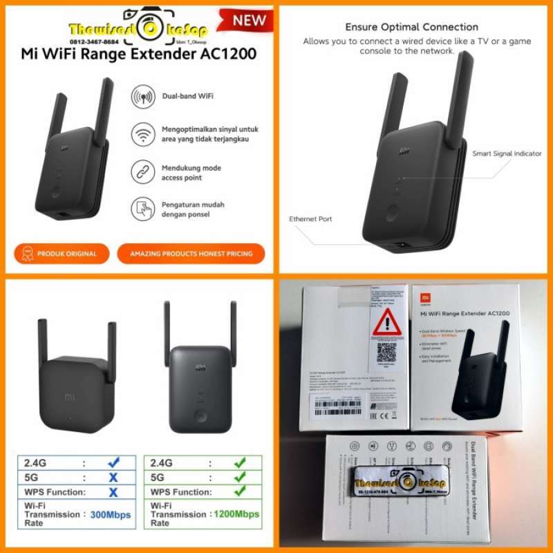 Jual Xiaomi Mi Wifi Range Extender Ac1200 2.4ghz 5ghz Mi Repeater ...