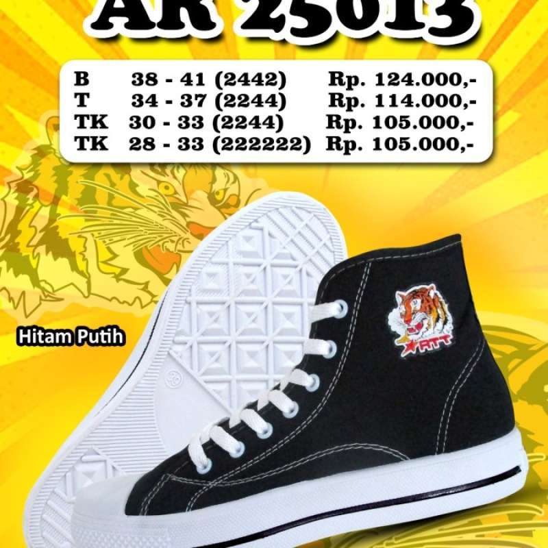 Jual Sepatu Pramuka Penggalang Pro Att Macan Warior Hitam Putih - 34 Di ...