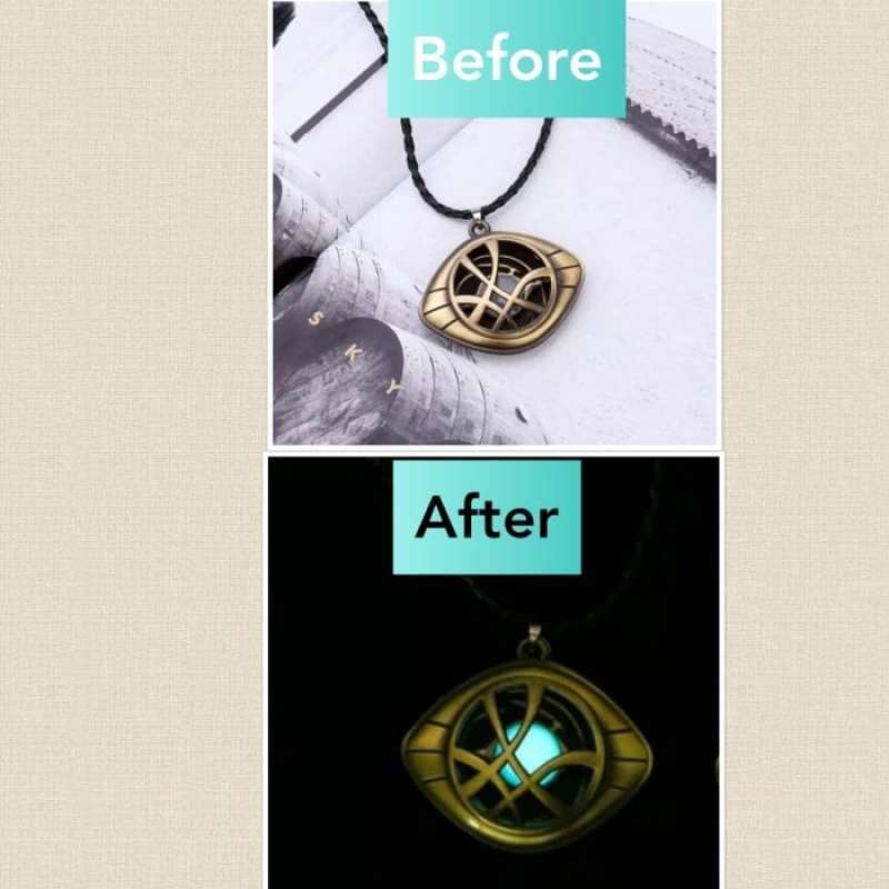 Jual Doctor Dr Strange Glow Dark Kalung Eye Agamotto Cosplay Avengers ...