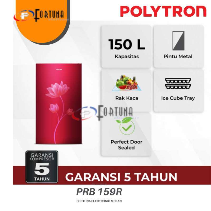 Jual Kulkas 1 Pintu Polytron Beauty Prb 159 Metal Door 150 Liter ...