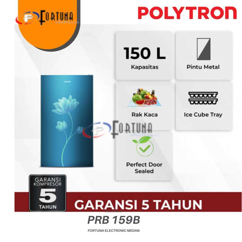 Jual Kulkas 1 Pintu Polytron Beauty Prb 159 Metal Door 150 Liter ...