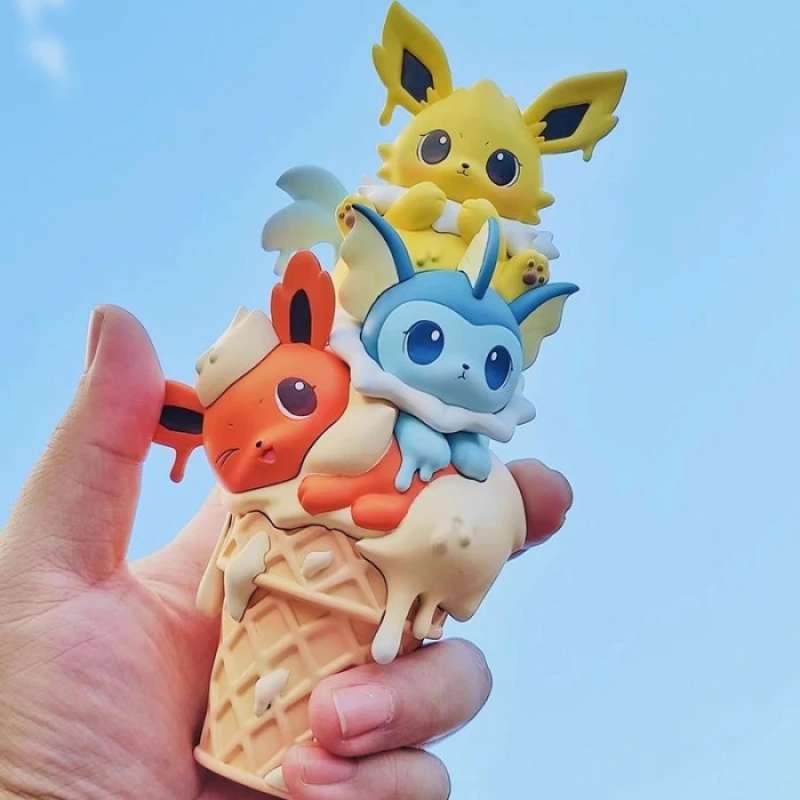 Jual Pokemon Evolution Eevee Mini Ice Cream Vaporeon Jolteon Flareon ...