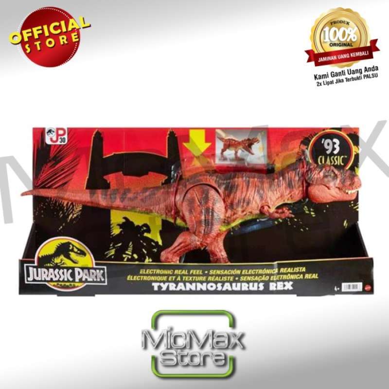 Jual Jurassic Park '93 Classic Electronic Real Feel Tyrannosaurus Rex ...