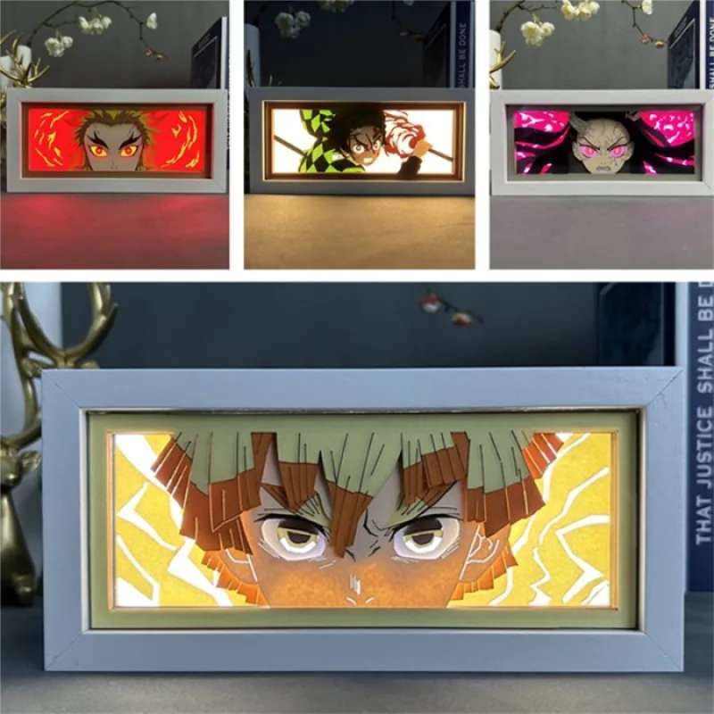 Jual Demon Slayer 3d Anime Led Light Box Kimetsu No Yaiba Kamado Tanji ...