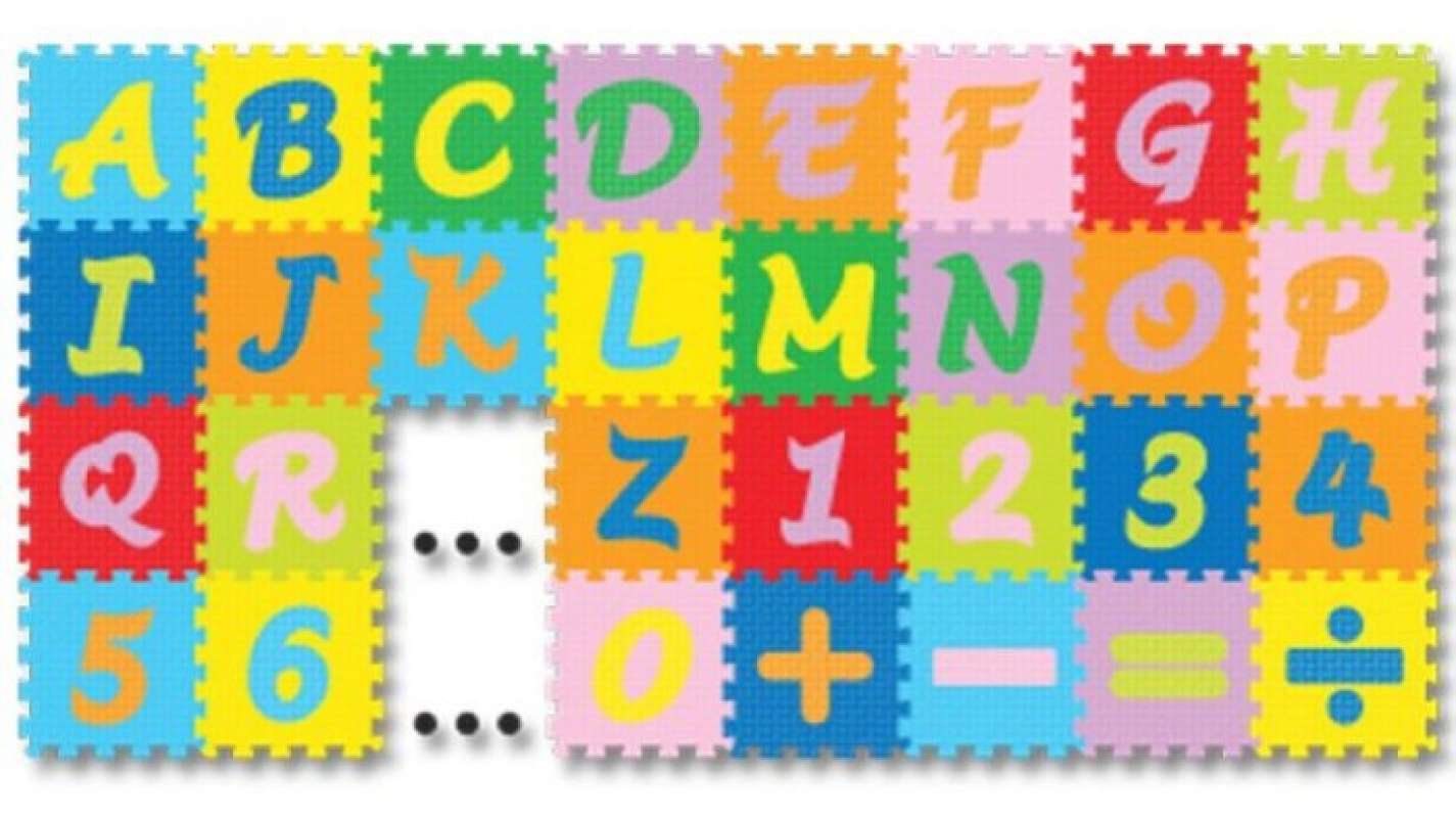 Jual Karpet Puzzle Evamat Abjad Mini / Angka Dan Simbol / Alas Bermain ...