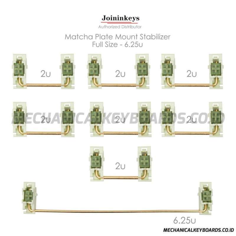 Jual Joininkeys Matcha Plate Mount Keyboard Stabilizer (fullsize - 6 ...