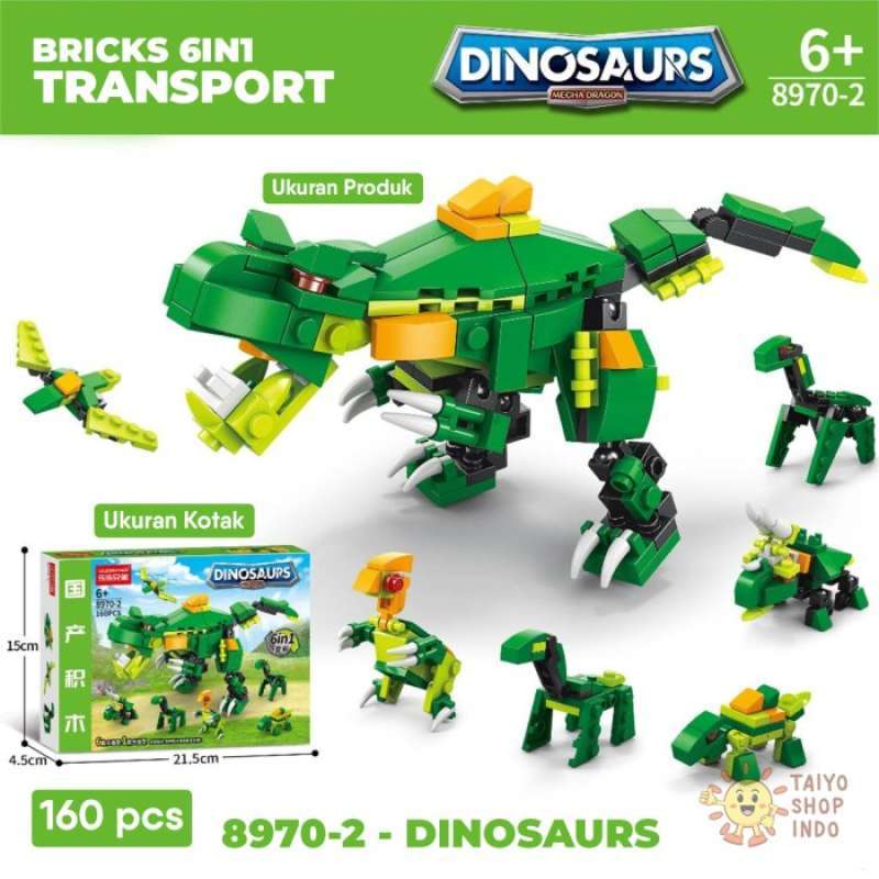 Promo Taiyo Mainan Block 6 In 1 Transrt 3d Bricks Vehicle Kendaraan ...