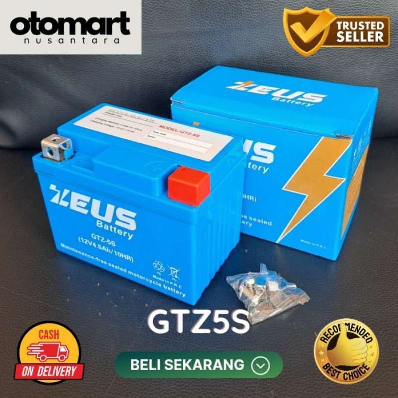 Promo Aki Motor Yamaha Xeon Gtz5s Zeus Accu Kering Mf Diskon 23% Di ...