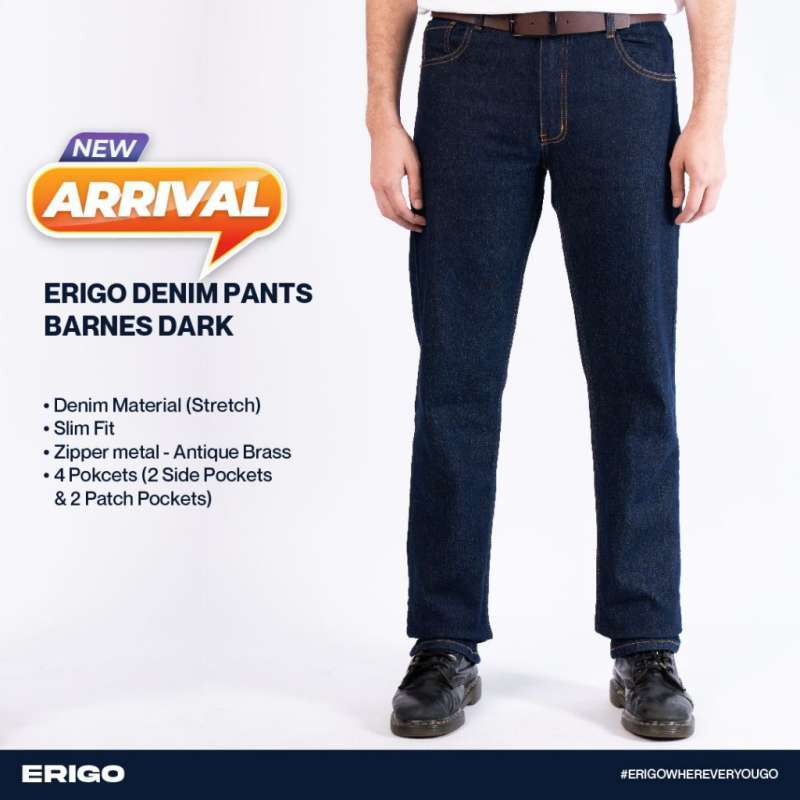 Promo Erigo Denim Pants Barnes Dark Blue - 32 Diskon 72% Di Seller ...