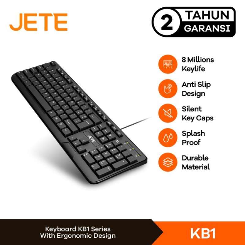 Promo 100% Produk Ori Keyboard Silent Key Jete Kb1 Usb Wired Keyboard ...
