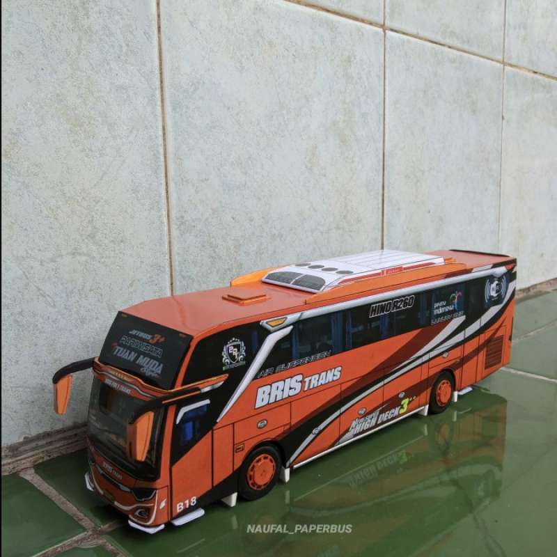 Jual Miniatur Bus Papercraft Bris Trans Skala 50 Di Seller Velvet Store ...
