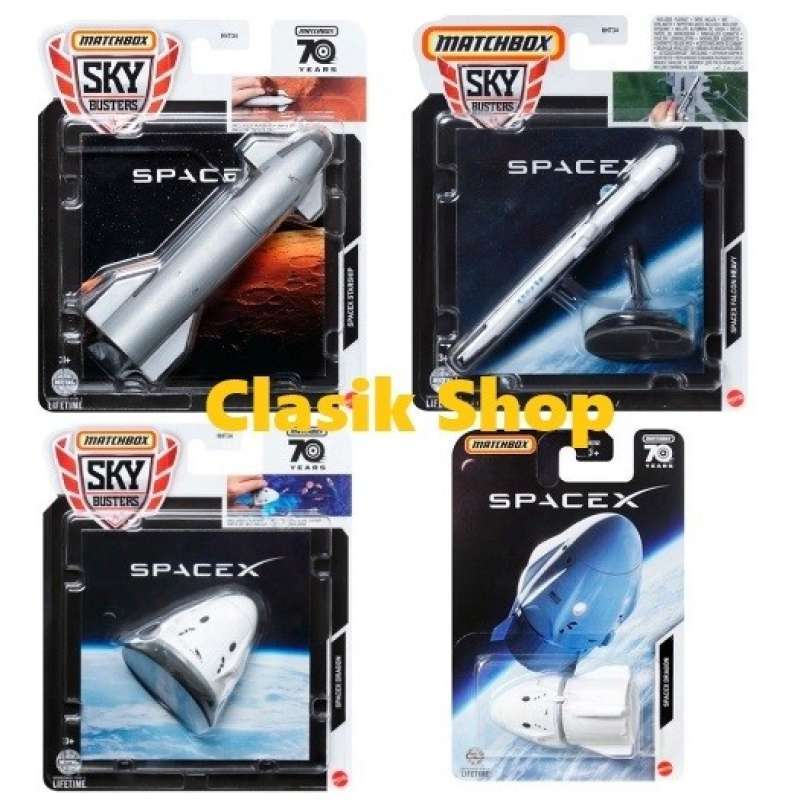 Jual Matchbox Sky Busters Space-x Starship Dragon - Dragon Di Seller ...
