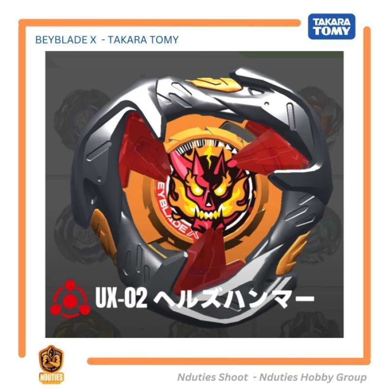 Jual Ux-02 Beyblade X Blade Hells Hammer Takara Tomy Original Di Seller ...