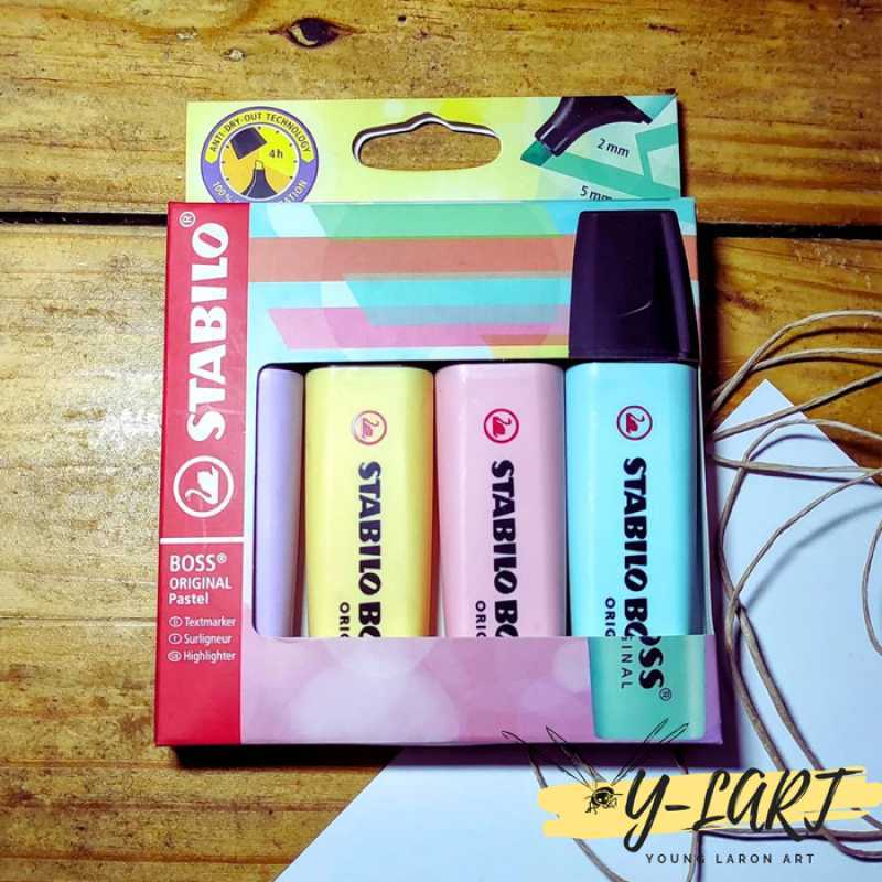Jual Stabilo Boss Set 4 - Warna Pastel Original Highlighter 4 Pcs Di ...