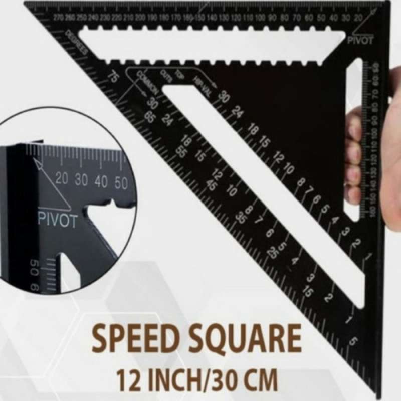 Jual Premium Speed Square 12inch / Penggaris Segitiga Siku Aluminium ...