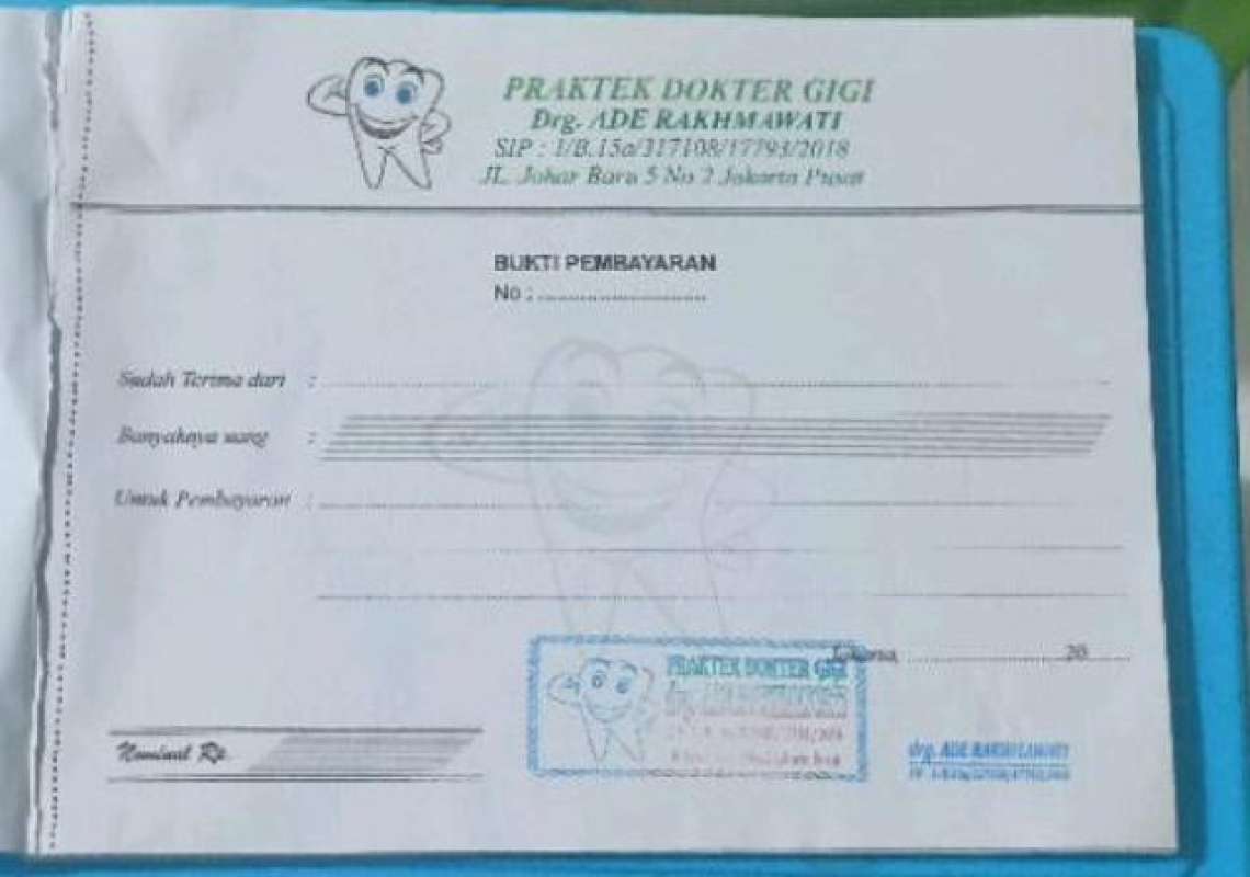Jual Sale Ðÿ‘ Kwitansi Nota Klinik Gigi 151 Di Seller Velvet Store ...