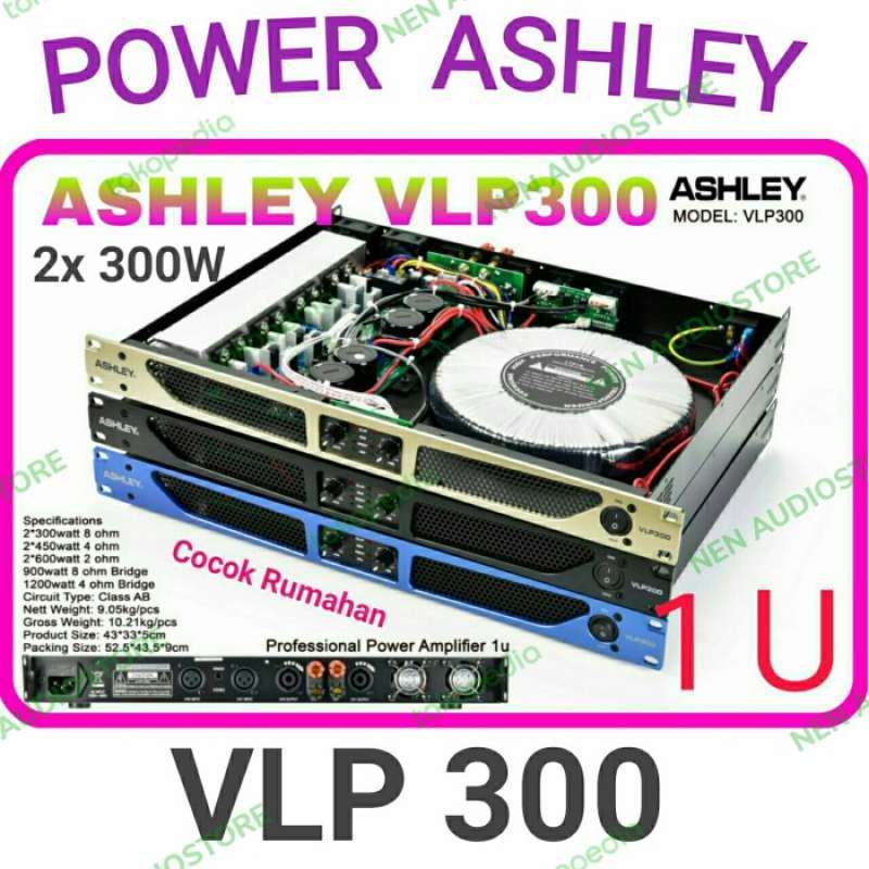Jual Power Ashley Vlp300 Original 300w Tipis 1u Vlp300 2x 300w 8ohm Di ...