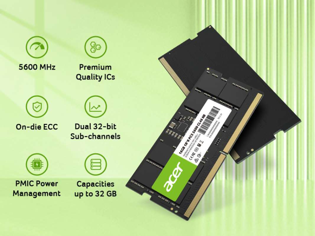 Promo Acer Ddr5 5600 Mhz Cl46 Sd200 Laptop Memory Sodimm Diskon 5% Di ...