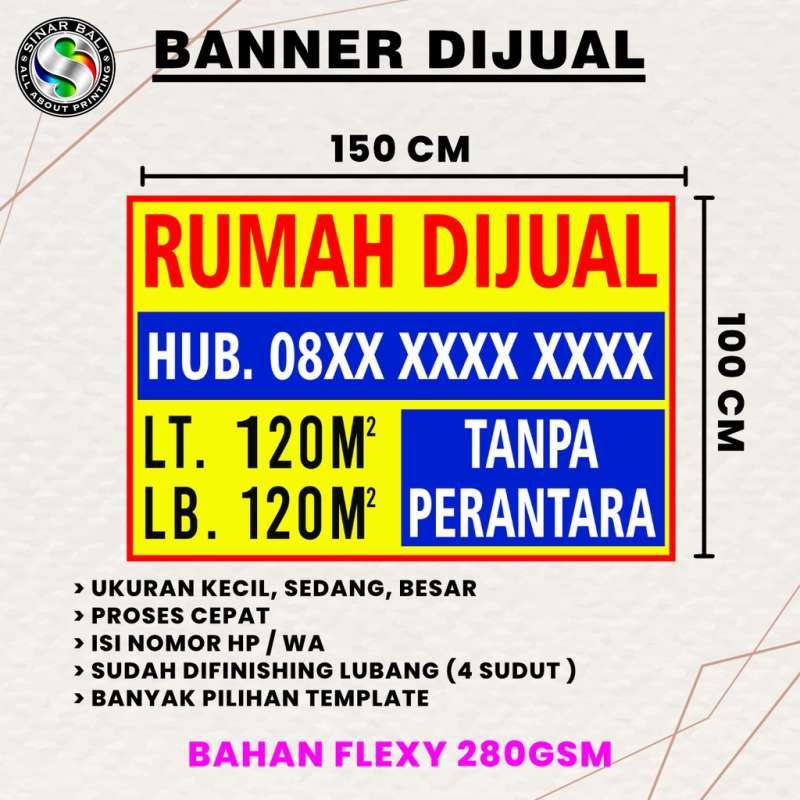 Jual (2) Banner / Spanduk / Backdrop Dijual Rumah Tanah Ruko Di Seller ...
