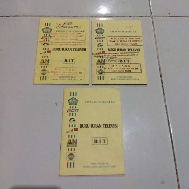 Jual Vintage - Buku Pembayaran Iuran Tvri Era 90an Di Seller Kingyo ...