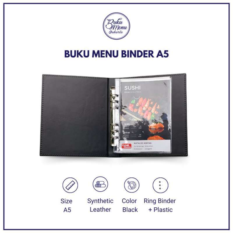 Jual Buku Menu Restoran Kulit Isi Plastik - Ready Stock - Cafe - Hitam ...