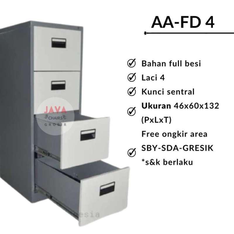 Jual Lemari Arsip Besi Metal Filling Cabinet Drawer Lemari Dokumen Rak ...