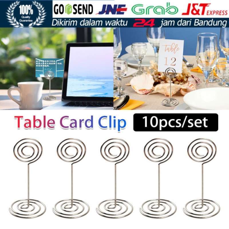 Jual 10pc Tiang Nomor Meja Atau Photo Card Holder - Table Number Menu ...