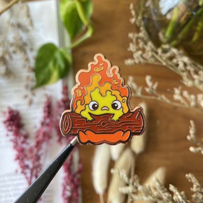 Jual Ghibli Calcifer: The Spirited Fire Demon - Hard Enamel Pin Di ...