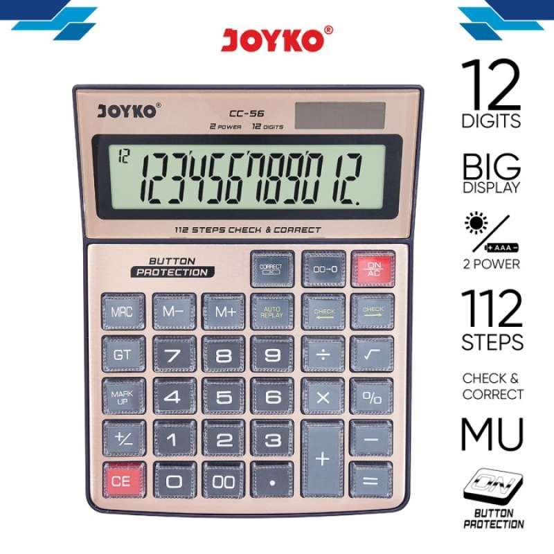 Jual Calculator Kalkulator Joyko Cc-56 12 Digits Di Seller Sunshop ...