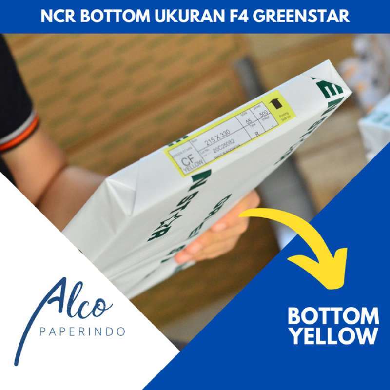 Jual Kertas Ncr F4 Isi 500 Greenstar Carbonless Paper Kertas Nota Kwitansi Di Seller Tombstone ...