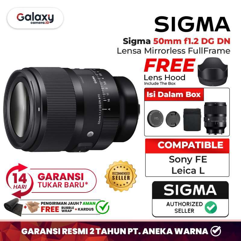 Jual Sigma 50mm F1.2 Dg Dn Art Lensa 50 Mm F/1.2 Full Frame Garansi ...