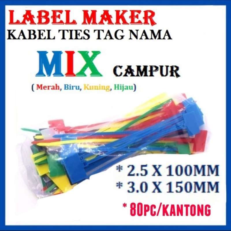 Jual Kabel Tis Tie Ties Cable Label Maker Marker Name Tag Label ...