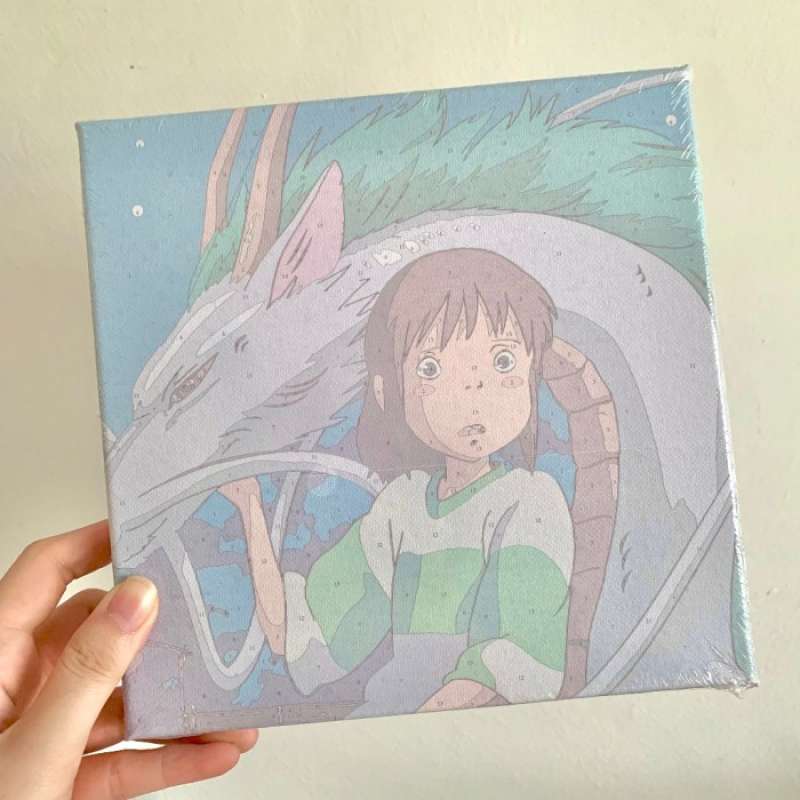 Jual Paint By Number Kit Canvas Diy Cartoon Character Ghibli Doraemon ...