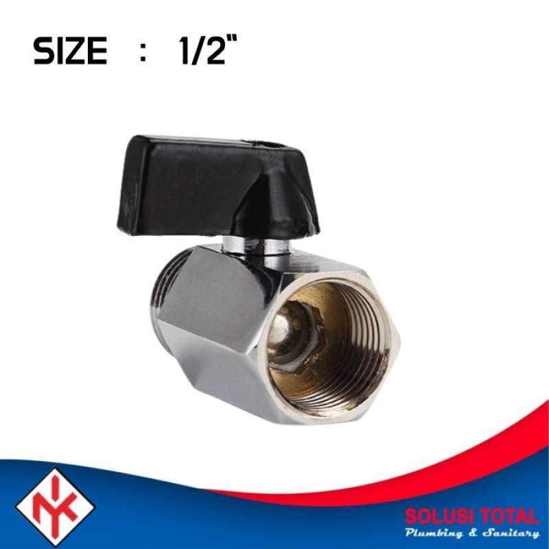 Promo Sanwa Mini Ball Valve / Stop Kran Kecil (male Female) 1/2 Kuningan - Nakama Diskon 23% Di ...
