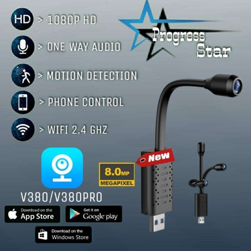 Jual Spy Cam Cctv Mini 8mp V380 Wifi Usb Ip Camera- Spy Camera Usb ...