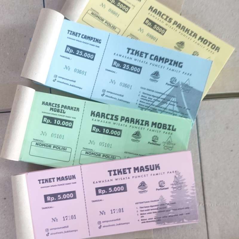 Jual Cetak Kupon / Karcis Parkir / Tiket Masuk Di Seller Regstore ...