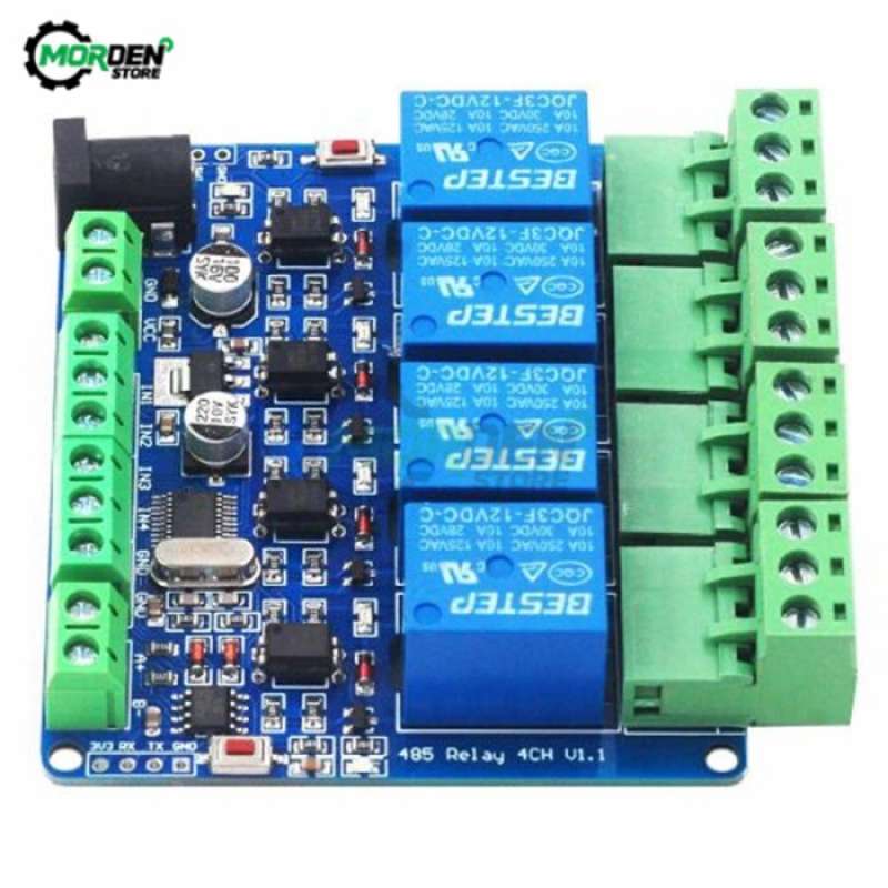Promo Modbus Rtu Rs485 Relay Module 5v 12v 1 2 4 8 Channel Ttl ...