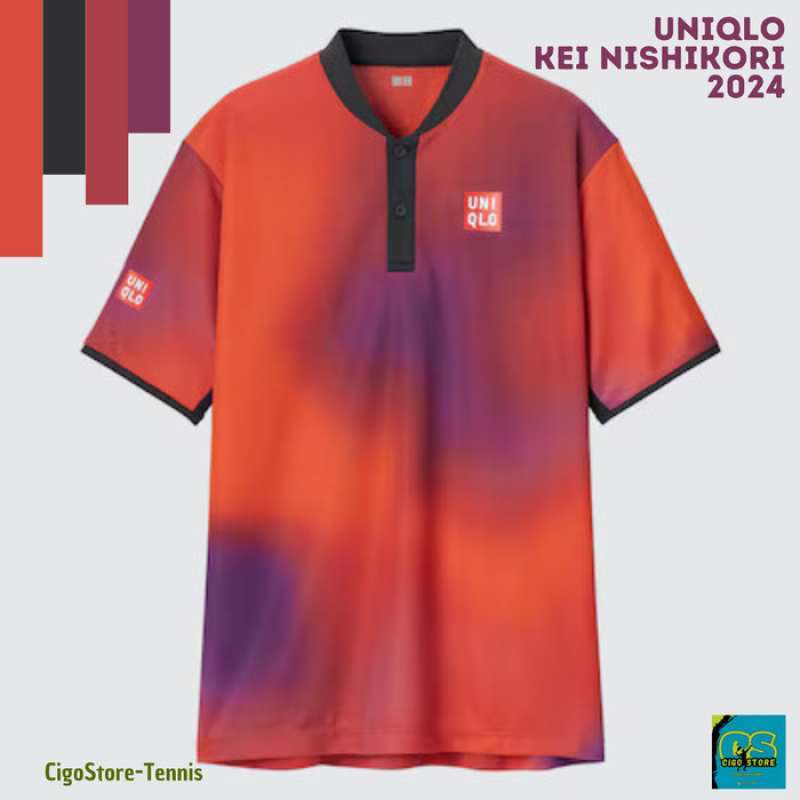 Jual (ready) Baju Tenis Uniqlo Kei Nishikori Roland Garros 2024 - M Red ...