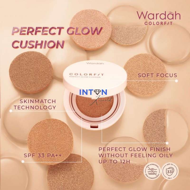 Jual Wardah Colorfit Perfect Glow Cushion Spf 33pa++ 15gr - 23w Warm ...