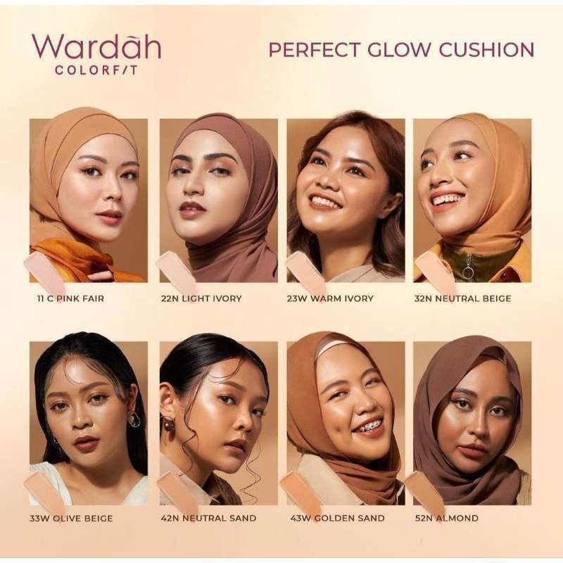 Jual Wardah Colorfit Perfect Glow Cushion Spf 33pa++ 15gr - 23w Warm ...