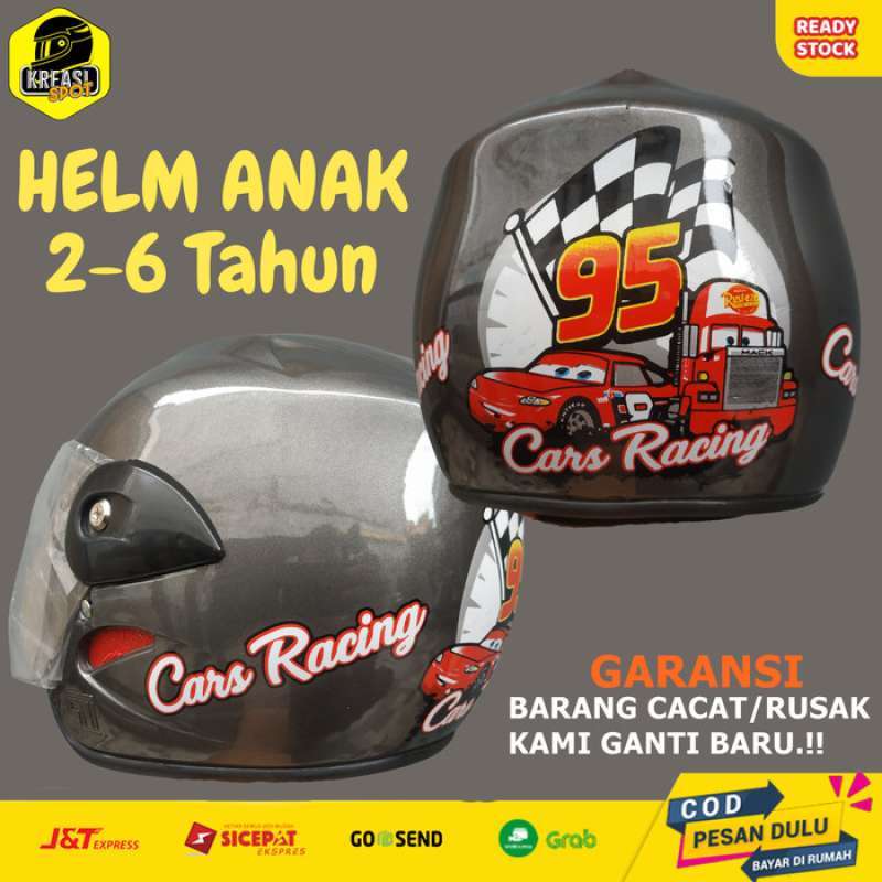 Jual Helm Motor Anak Sni Karakter Cars Laki Laki Cowok Tk Sd 2-6 Tahun ...