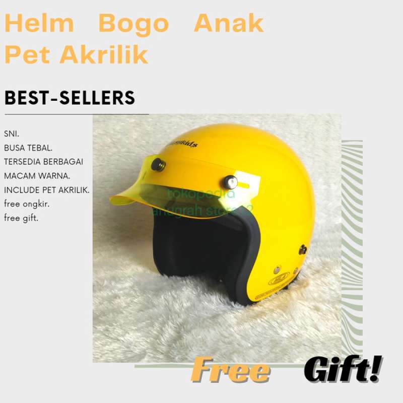 Jual Helm Anak Sni Full Leher Usia 5-10 Tahun Pria Wanita Free Ped ...