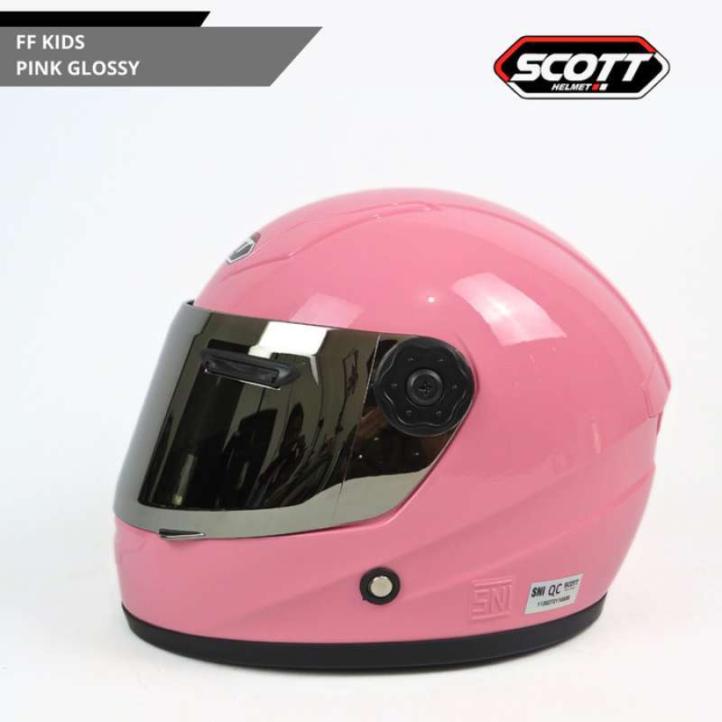 Jual Helm Scott Ff Kids / Pink Glossy / All Size / Helm Anak Full Face ...