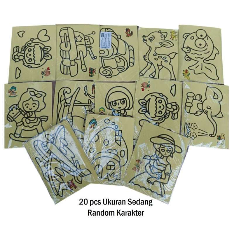 Promo Mainan Edukasi Macam Macam Mewarnai Pasir Diy Anak Kreatif Lukis ...