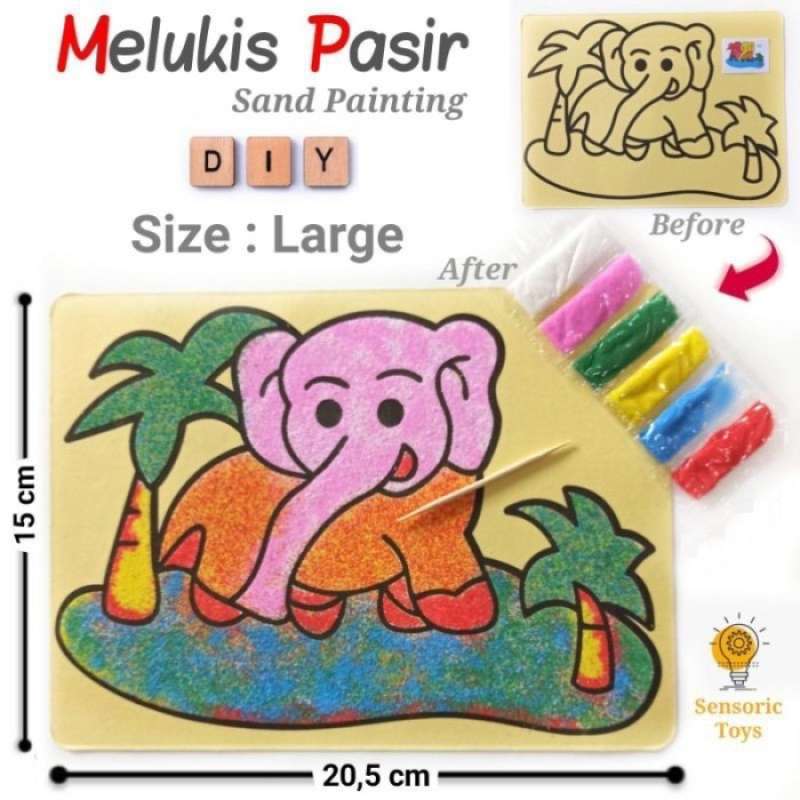 Promo Mainan Edukasi Macam Macam Mewarnai Pasir Diy Anak Kreatif Lukis ...