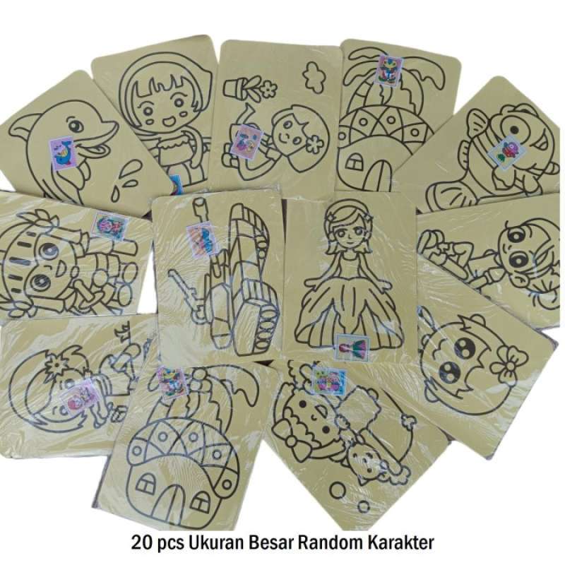 Promo Mainan Edukasi Macam Macam Mewarnai Pasir Diy Anak Kreatif Lukis ...