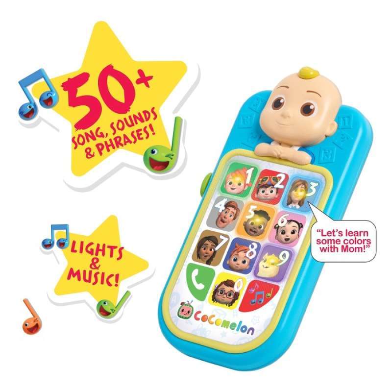 Promo Cocomelon Jj’s First Learning Toy Phone For Kids With Lights ...