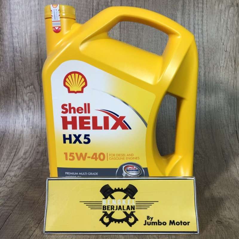 Promo New Oli Mesin Shell Helix Hx5 15w-40 4 Liter - Oli Mobil Bensin ...