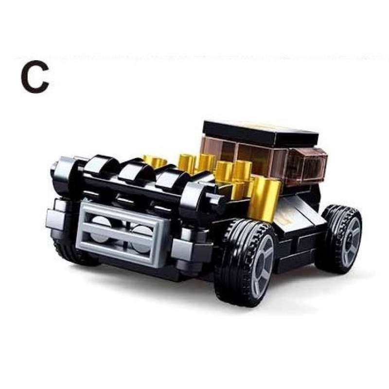 Promo Sluban - Mainan Balok Susun Bricks Mobil Balap Power Pull Back ...
